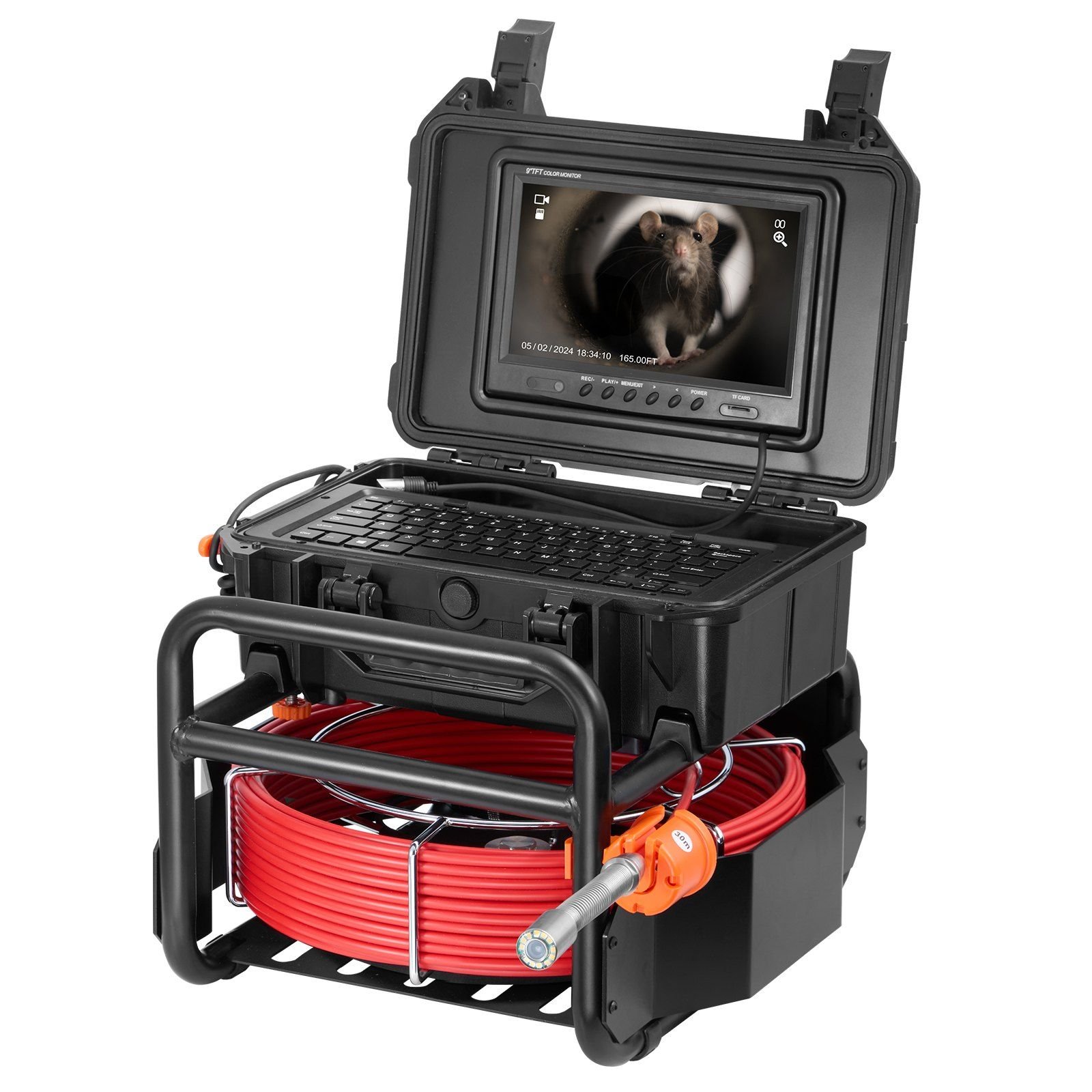 Sewer Camera 165 ft/50m Self-Leveling Drain Camera with 512Hz Transmitter